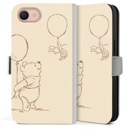 DeinDesign iPhone 16e Handy Klapph&uuml;lle Handyh&uuml;lle aus Kunst Leder wei&szlig; Flip Case Disney Official Licensed Product Winnie The Pooh Sideflip mit Lasche