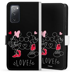 DeinDesign Galaxy S20 FE Handy Klapph&uuml;lle Handyh&uuml;lle aus Kunst Leder wei&szlig; Flip Case Disney Love Sideflip mit Lasche