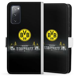 DeinDesign Galaxy S20 FE Handy Klapph&uuml;lle Handyh&uuml;lle aus Kunst Leder wei&szlig; Flip Case Borussia Dortmund Bvb Stadium Sideflip mit Lasche