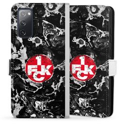 DeinDesign Galaxy S20 FE Handy Klapph&uuml;lle Handyh&uuml;lle aus Kunst Leder wei&szlig; Flip Case Coat Of Arms 1. Fc Kaiserslautern Muster Sideflip mit Lasche