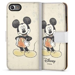 DeinDesign iPhone SE (2022) Handy Klapph&uuml;lle Handyh&uuml;lle aus Kunst Leder wei&szlig; Flip Case Water Colour Official Licensed Product Sideflip mit Lasche