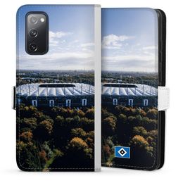 DeinDesign Galaxy S20 FE Handy Klapph&uuml;lle Handyh&uuml;lle aus Kunst Leder wei&szlig; Flip Case Hsv Hamburger Sv Stadium Sideflip mit Lasche