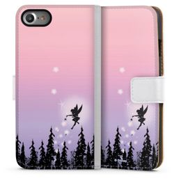 DeinDesign iPhone SE (2020) Handy Klapph&uuml;lle Handyh&uuml;lle aus Kunst Leder wei&szlig; Flip Case Official Licensed Product Tinkerbells Disney Sideflip mit Lasche