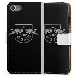 DeinDesign iPhone SE (2020) Handy Klapph&uuml;lle Handyh&uuml;lle aus Kunst Leder wei&szlig; Flip Case Official Licensed Product Logo Rb Leipzig Sideflip mit Lasche