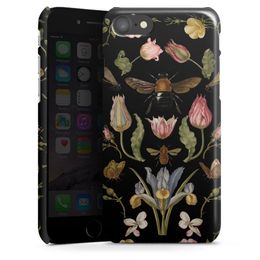 DeinDesign iPhone SE (2020) Handy Premium Case Smartphone Handyh&uuml;lle Schutzh&uuml;lle gl&auml;nzend Bee Blossom Flower Wreath Premium Case