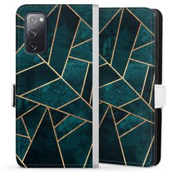 DeinDesign Galaxy S20 FE Handy Klapph&uuml;lle Handyh&uuml;lle aus Kunst Leder wei&szlig; Flip Case Stone Elisabeth Fredriksson Gold & Copper Sideflip mit Lasche