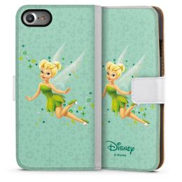 DeinDesign iPhone SE (2020) Handy Klapph&uuml;lle Handyh&uuml;lle aus Kunst Leder wei&szlig; Flip Case Official Licensed Product Disney Tinkerbells Sideflip mit Lasche