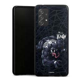 DeinDesign Galaxy A52s 5G Handy Silikon H&uuml;lle Case schwarz Handyh&uuml;lle Marvel Venom Spiderman