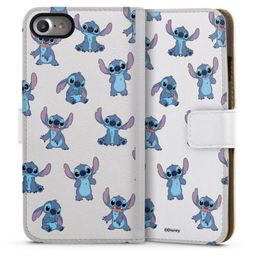 DeinDesign iPhone SE (2020) Handy Klapph&uuml;lle Handyh&uuml;lle aus Kunst Leder wei&szlig; Flip Case Official Licensed Product Lilo & Stitch Disney Sideflip mit Lasche