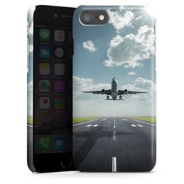 DeinDesign iPhone SE (2020) Handy Premium Case Smartphone Handyh&uuml;lle Schutzh&uuml;lle gl&auml;nzend Urlaub Airplane Wanderlust Premium Case
