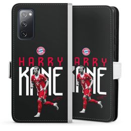 DeinDesign Galaxy S20 FE Handy Klapph&uuml;lle Handyh&uuml;lle aus Kunst Leder wei&szlig; Flip Case Harry Kane Official Licensed Product Fc Bayern M&uuml;nchen Sideflip mit Lasche
