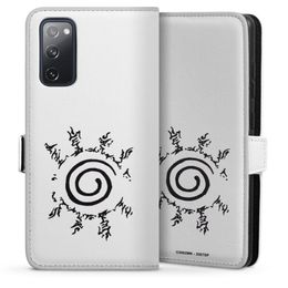 DeinDesign Galaxy S20 FE Handy Klapph&uuml;lle Handyh&uuml;lle aus Kunst Leder wei&szlig; Flip Case Naruto Shippuden Siegel Uzumaki Sideflip mit Lasche