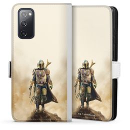 DeinDesign Galaxy S20 FE Handy Klapph&uuml;lle Handyh&uuml;lle aus Kunst Leder wei&szlig; Flip Case The Mandalorian Star Wars Official Licensed Product Sideflip mit Lasche