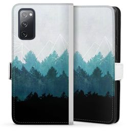 DeinDesign Galaxy S20 FE Handy Klapph&uuml;lle Handyh&uuml;lle aus Kunst Leder wei&szlig; Flip Case Abstract Forrest Tree Sideflip mit Lasche