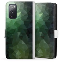 DeinDesign Galaxy S20 FE Handy Klapph&uuml;lle Handyh&uuml;lle aus Kunst Leder wei&szlig; Flip Case Mosaic Geometric Tarnmuster Sideflip mit Lasche