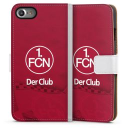 DeinDesign iPhone SE (2020) Handy Klapph&uuml;lle Handyh&uuml;lle aus Kunst Leder wei&szlig; Flip Case Bundesliga 1. Fc N&uuml;rnberg Official Licensed Product Sideflip mit Lasche