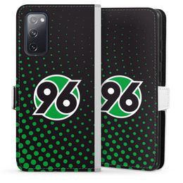 DeinDesign Galaxy S20 FE 5G Handy Klapph&uuml;lle Handyh&uuml;lle aus Kunst Leder wei&szlig; Flip Case Logo Hannover 96 Muster Sideflip mit Lasche
