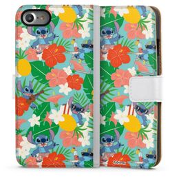DeinDesign iPhone SE (2020) Handy Klapph&uuml;lle Handyh&uuml;lle aus Kunst Leder wei&szlig; Flip Case Disney Movie Lilo & Stitch Sideflip mit Lasche