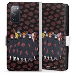 DeinDesign Galaxy S20 FE Handy Klapph&uuml;lle Handyh&uuml;lle aus Kunst Leder wei&szlig; Flip Case Official Licensed Product Akatsuki Naruto Shippuden Sideflip mit Lasche