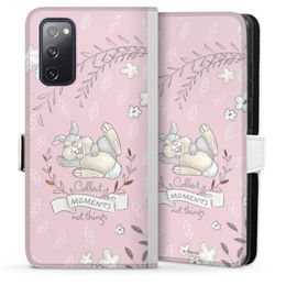 DeinDesign Galaxy S20 FE Handy Klapph&uuml;lle Handyh&uuml;lle aus Kunst Leder wei&szlig; Flip Case Bambi Official Licensed Product Thumper Sideflip mit Lasche
