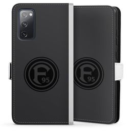 DeinDesign Galaxy S20 FE 5G Handy Klapph&uuml;lle Handyh&uuml;lle aus Kunst Leder wei&szlig; Flip Case F95 Fortuna D&uuml;sseldorf Logo Sideflip mit Lasche