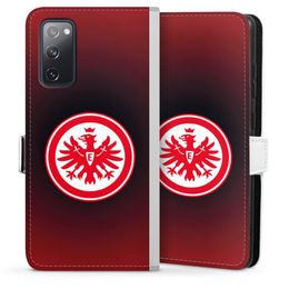 DeinDesign Galaxy S20 FE 5G Handy Klapph&uuml;lle Handyh&uuml;lle aus Kunst Leder wei&szlig; Flip Case Official Licensed Product Coat Of Arms Eintracht Frankfurt Sideflip mit 