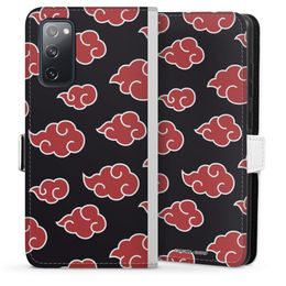 DeinDesign Galaxy S20 FE 5G Handy Klapph&uuml;lle Handyh&uuml;lle aus Kunst Leder wei&szlig; Flip Case Naruto Shippuden Akatsuki Official Licensed Product Sideflip mit Lasche