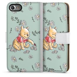 DeinDesign iPhone SE (2020) Handy Klapph&uuml;lle Handyh&uuml;lle aus Kunst Leder wei&szlig; Flip Case Disney Official Licensed Product Winnie The Pooh Sideflip mit Lasche