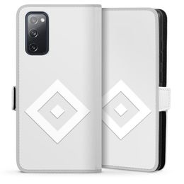 DeinDesign Galaxy S20 FE 5G Handy Klapph&uuml;lle Handyh&uuml;lle aus Kunst Leder wei&szlig; Flip Case Coat Of Arms Hamburger Sv Hsv Sideflip mit Lasche