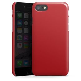 DeinDesign iPhone SE (2020) Handy Premium Case Smartphone Handyh&uuml;lle Schutzh&uuml;lle gl&auml;nzend Red Unicoloured Colour Premium Case