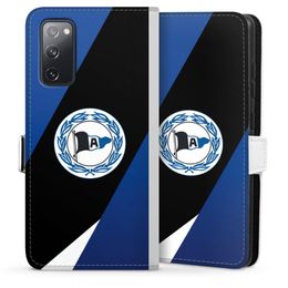 DeinDesign Galaxy S20 FE 5G Handy Klapph&uuml;lle Handyh&uuml;lle aus Kunst Leder wei&szlig; Flip Case Official Licensed Product Dsc Arminia Bielefeld Sideflip mit Lasche