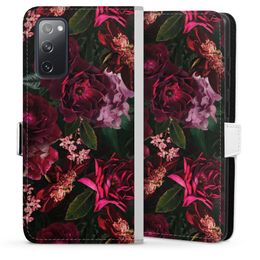 DeinDesign Galaxy S20 FE 5G Handy Klapph&uuml;lle Handyh&uuml;lle aus Kunst Leder wei&szlig; Flip Case Flowers Blossom Rose Sideflip mit Lasche