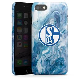 DeinDesign iPhone SE (2020) Handy Premium Case Smartphone Handyh&uuml;lle Schutzh&uuml;lle gl&auml;nzend Fc Schalke 04 Logo Merchandise Premium Case