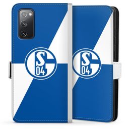 DeinDesign Galaxy S20 FE 5G Handy Klapph&uuml;lle Handyh&uuml;lle aus Kunst Leder wei&szlig; Flip Case Official Licensed Product Fc Schalke 04 Bundesliga Sideflip mit Lasche