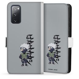 DeinDesign Galaxy S20 FE 5G Handy Klapph&uuml;lle Handyh&uuml;lle aus Kunst Leder wei&szlig; Flip Case Official Licensed Product Naruto Shippuden Kakashi Sideflip mit Lasche