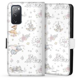 DeinDesign Galaxy S20 FE 5G Handy Klapph&uuml;lle Handyh&uuml;lle aus Kunst Leder wei&szlig; Flip Case Bambi Disney Dumbo Sideflip mit Lasche