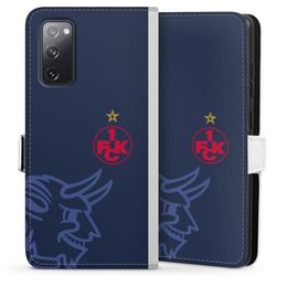 DeinDesign Galaxy S20 FE 5G Handy Klapph&uuml;lle Handyh&uuml;lle aus Kunst Leder wei&szlig; Flip Case Logo 1. Fc Kaiserslautern 1. Fck Sideflip mit Lasche