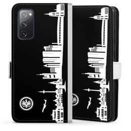 DeinDesign Galaxy S20 FE 5G Handy Klapph&uuml;lle Handyh&uuml;lle aus Kunst Leder wei&szlig; Flip Case Eintracht Frankfurt Skyline Sge Sideflip mit Lasche