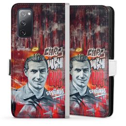 DeinDesign Galaxy S20 FE Handy Klapph&uuml;lle Handyh&uuml;lle aus Kunst Leder wei&szlig; Flip Case 1. Fck 1. Fc Kaiserslautern Fritz Walter Sideflip mit Lasche