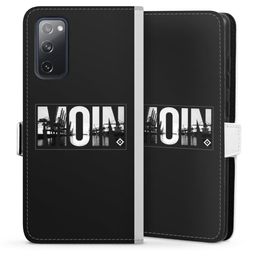 DeinDesign Galaxy S20 FE Handy Klapph&uuml;lle Handyh&uuml;lle aus Kunst Leder wei&szlig; Flip Case Official Licensed Product Hamburger Sv Hsv Sideflip mit Lasche