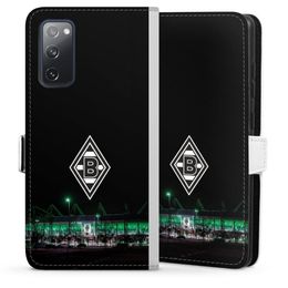 DeinDesign Galaxy S20 FE Handy Klapph&uuml;lle Handyh&uuml;lle aus Kunst Leder wei&szlig; Flip Case Borussia M&ouml;nchengladbach Stadium Official Licensed Product Sideflip mit 