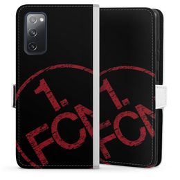 DeinDesign Galaxy S20 FE Handy Klapph&uuml;lle Handyh&uuml;lle aus Kunst Leder wei&szlig; Flip Case 1. Fcn Merchandise Texture Sideflip mit Lasche