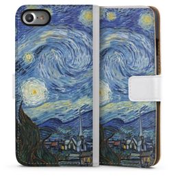DeinDesign iPhone SE (2020) Handy Klapph&uuml;lle Handyh&uuml;lle aus Kunst Leder wei&szlig; Flip Case Kunst The Starry Night Sideflip mit Lasche