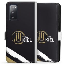 DeinDesign Galaxy S20 FE 5G Handy Klapph&uuml;lle Handyh&uuml;lle aus Kunst Leder wei&szlig; Flip Case Thw Kiel Handball Logo Sideflip mit Lasche