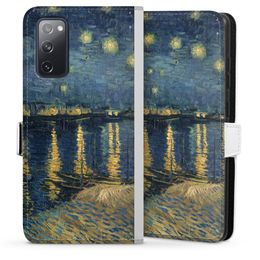 DeinDesign Galaxy S20 FE 5G Handy Klapph&uuml;lle Handyh&uuml;lle aus Kunst Leder wei&szlig; Flip Case Kunst Painting Sideflip mit Lasche