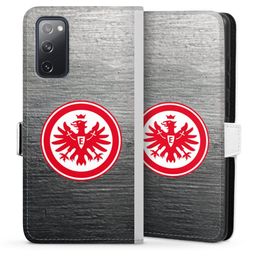 DeinDesign Galaxy S20 FE 5G Handy Klapph&uuml;lle Handyh&uuml;lle aus Kunst Leder wei&szlig; Flip Case Eintracht Frankfurt Sge Logo Sideflip mit Lasche
