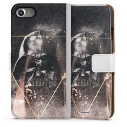 DeinDesign iPhone SE (2020) Handy Klapph&uuml;lle Handyh&uuml;lle aus Kunst Leder wei&szlig; Flip Case Official Licensed Product Darth Vader Star Wars Sideflip mit Lasche