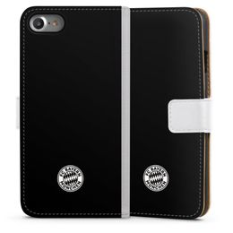 DeinDesign iPhone SE (2020) Handy Klapph&uuml;lle Handyh&uuml;lle aus Kunst Leder wei&szlig; Flip Case Fc Bayern M&uuml;nchen Fcb Official Licensed Product Sideflip mit Lasche