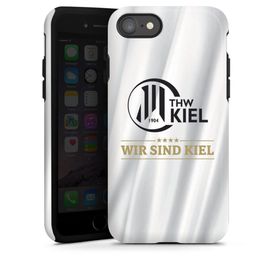 DeinDesign iPhone SE (2020) Handy Panzer Handyh&uuml;lle robuste Outdoor H&uuml;lle Schutzh&uuml;lle gl&auml;nzend Handball Official Licensed Product Thw Kiel Tough Case