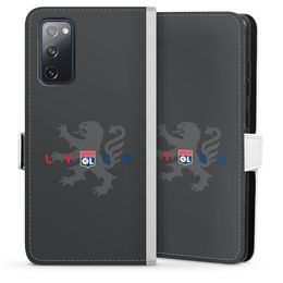 DeinDesign Galaxy S20 FE 5G Handy Klapph&uuml;lle Handyh&uuml;lle aus Kunst Leder wei&szlig; Flip Case Olympique Lyon Olympique Lyonnais Ol Sideflip mit Lasche